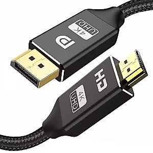 SIREG DP to HDMI Cable 1.5m/4.9FT, Support 4K Resolution, 1.4 4D Version,for Connection DisplayPort to HDMI Video Display Device