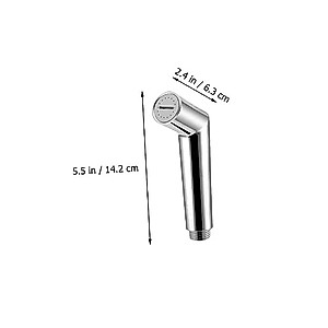 COOLHIYA 1 Set Toilet Sprayer Shower Head Kit Hand Held Bidet Cleaning Kits Hand Shower Handheld Sprayer Kit Handheld Bidet Stainless Hose Cloth Diaper Sprayer Kit Bidet Hand Silver Copper