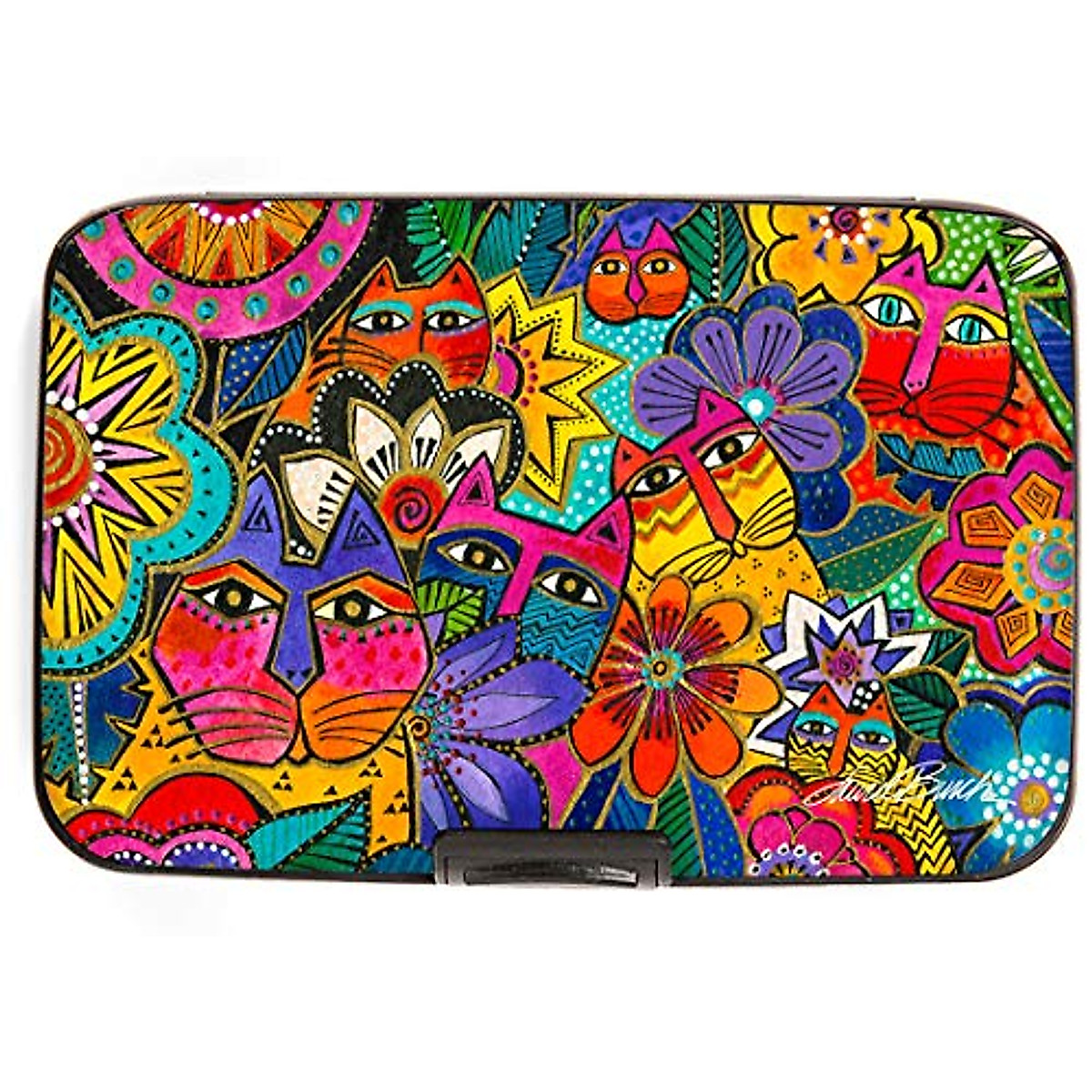 Monarque RFID Secure Armored Wallet, Laurel Burch Collection (Laurel's Garden)