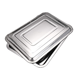 Tattoo Stainless Steel Tray,New Star Tattoo 3 Pack Stainless Steel Tattoo Trays 13 1/2" x 10" Dental Body Piercing Instrument Tool Flat for Tattoo Supplies