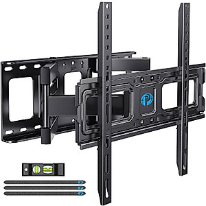 Pipishell TV Wall Mount for 26-65 inch LED LCD OLED 4K TVs, Full Motion TV Mount Bracket Articulating Swivel Extension Tilting Leveling Max VESA 400x400mm Holds up to 99lbs, Fits 12/16 Inch Wood Stud