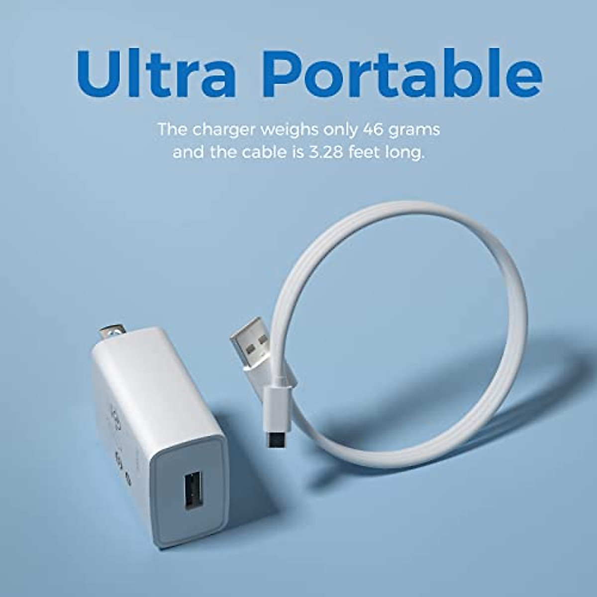 OCOOPA Hand Warmer Charger, 10W Charge Adapter, USB Wall Charger for 118s, USB C to USB A, 5V*2A