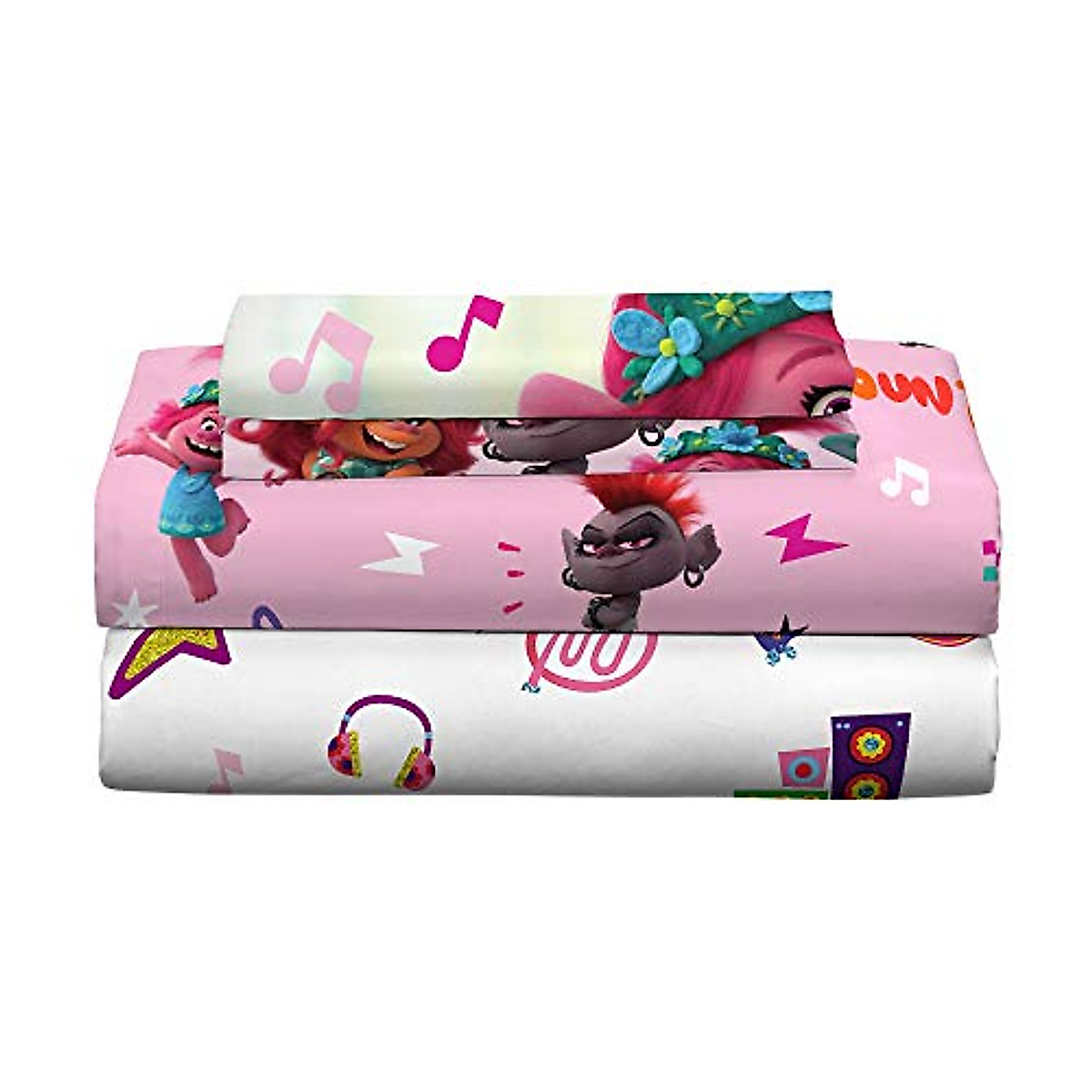 Franco Manufacturing Trolls World Tour 4 Piece Full Size Microfiber Sheet Set
