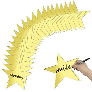 30 Pcs Star Cutouts Double Printed Paper, Star Cutouts Paper, 11 Inch Stars Decoration for Wedding Party Classroom Table DIY Decoration (Gold)