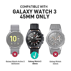 SUPCASE [Unicorn Beetle Pro] Series Case for Galaxy Watch 3 [45mm] 2020 Release, Rugged Protective Case with Strap Bands (Black)