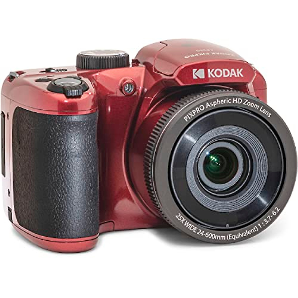 Kodak PIXPRO AZ255 Digital Camera + SanDisk 32GB Memory Card (2) + Digital Camera/Video Case (Red)
