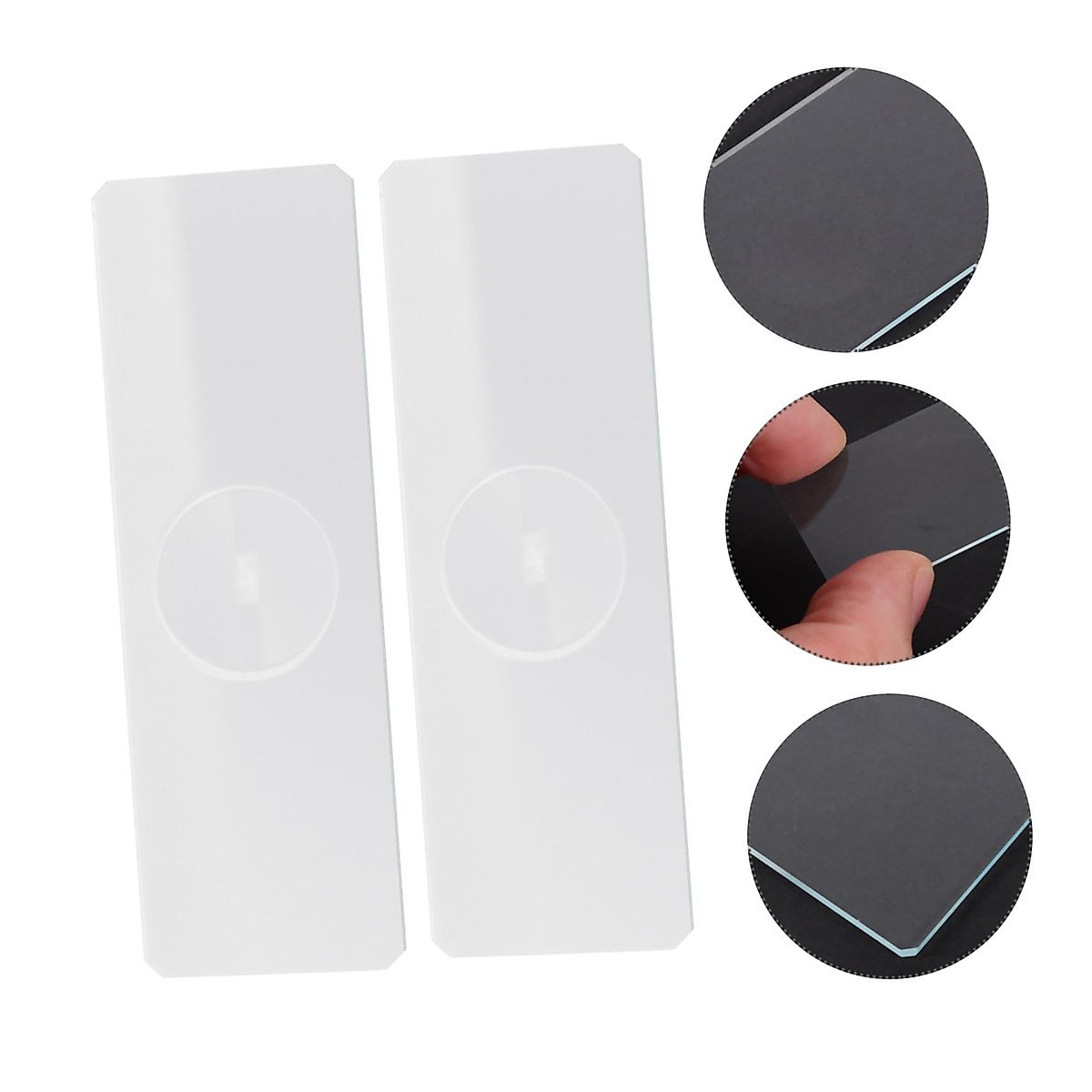 VINTORKY 50 Pcs Concave Slide Laboratory Glass Slides Microscope Slides Glass Plate Frosted