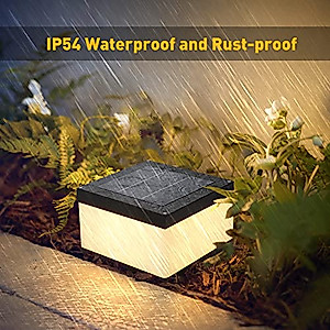 Linkmoon Outdoor Solar Post Cap Light, Modern Warm Luxury LED Light with Waterproof IP54 Standards for Fence Deck Garden or Patio Posts