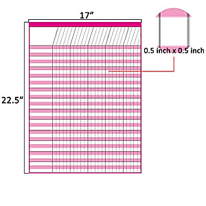 Youngever 6 Pack Multi-Color Laminated Dry Erase Incentive Chart with 120 Reward Star Stickers for Chore Responsibility, School Attendance, Homework Progress Tracking Chart (17 Inch x 22 Inch)