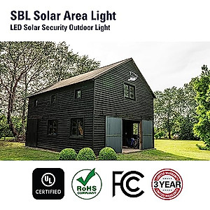 HALO Solar Powered High Brightness 5000 Lumens Motion Activated Outdoor LED Security Area Light