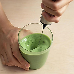 Rechargeable Milk Frother Handheld - 2 Whisks/2 Speed Coffee Frother Rechargeable - One Touch Drink Mixer, Hand Held Frother Wand, Nano Foam Maker for Lattes, Matcha, & Butter, Coffee Stirrers