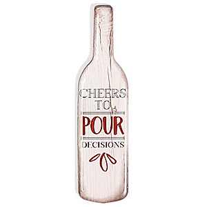 Fun Wine Bottle Magnets for Refrigerators (4 in, 12 Pack)