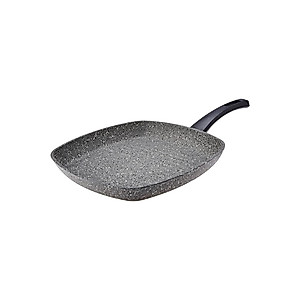 KARACA Gris Biogranite Grill Pan and Pan Set, 2 Pieces, 1 X Frying Pan 26 cm, 1 X Grill Pan 28 cm, Frying Pans, Crepe Pan Granite, Healthy Non-Stick Coating, 7X More Resisstant Against Scratches