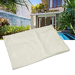 ZPSHYD Swimming Pool Roll Cover, Outdoor Swimming Pool Roll Waterproof Protector for Outdoor Heavy Duty Garden Beige(M：550 * 96cm)