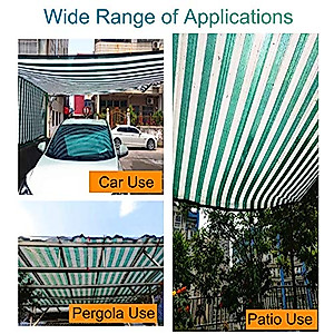 LXLA Privacy Fence Screening with Grommets, Fencing Screen Cover for Balcony, Patio, Deck - 95% Sunblock (Blue White Stripe) (Size : 2m x 10m)