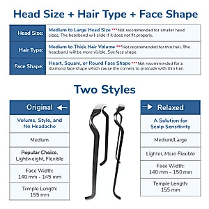 Zazzy Bandz Curly Thick Hair Headband Sunglasses Headband - Medium & Large Head Size Duo Pack - Viral Headband - Bold Colors (Combo Two-Pack: Original + Relaxed, Olive)