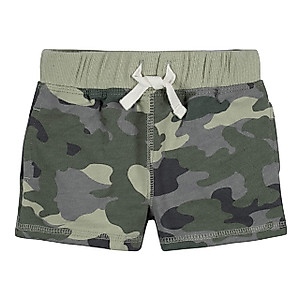 Gerber Baby Boy's Toddler 3-Pack Pull-On Knit Shorts, Green Camo, 5T