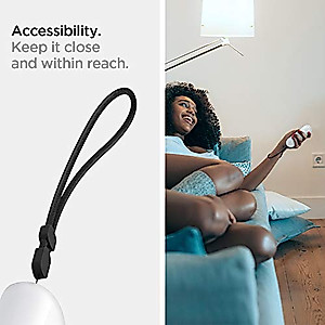 Spigen Silicone Fit Designed for Chromecast with Google TV Voice Remote Case Cover (Metal Plate and Magnetic Included) - White