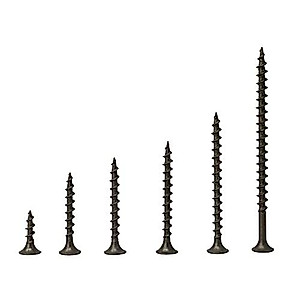 T.K.Excellent #6#8 Black Philips Bugle Head Wood Screws,Coarse Thread Sharp Point Drywall Screws Assortment Kit,250 PCS