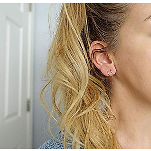 Double Hoop Twist Earrings - Single earring or a Pair of earrings • 8 mm Two Piercing Earring • Tiny Huggie Hoops • Minimal Spiral Earring • Double Cartilage or Helix Piercing