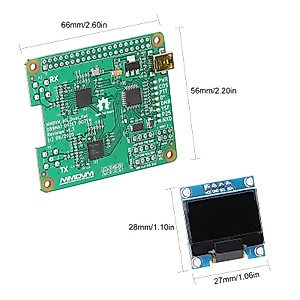BUZHI MMDVM Duplex Hot Board, MMDVM Duplex Hot Board with OLED Display Support DMR P25 D Star Mini Relay Module Support UHF VHF for Raspberry Pi