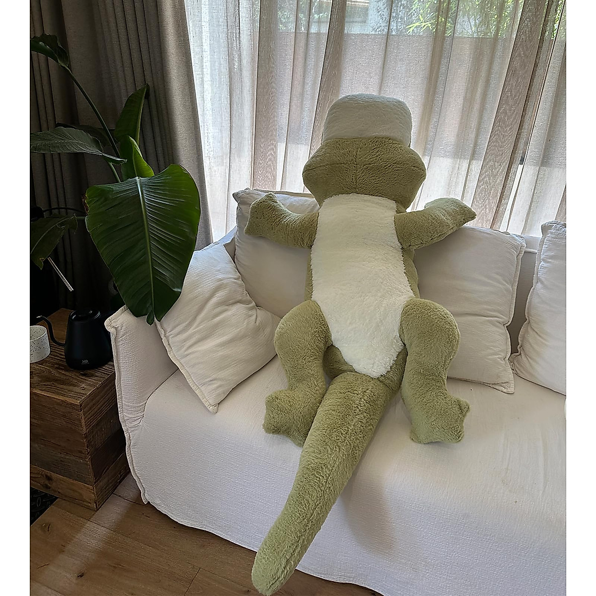 Hofun4U Alligator Plush Pillow, 67 inch Alligator Stuffed Animal, Home Decoration Christmas Valentine’s Birthday Gift for Boys Girls Adults Kids (Green)