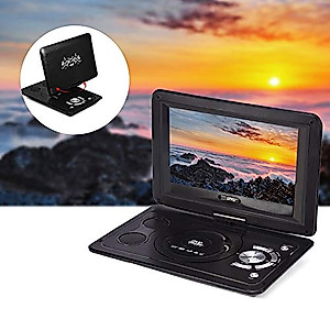Portable DVD Player, 10.1in 3D Stereo, Support U Disk/SD/MS/MMC Card, Multiple TV Channels, Support Game Disk, with Gamepad, 270° Rotatable, Anti-Vibration, Memory Function, Rechargeable (US)