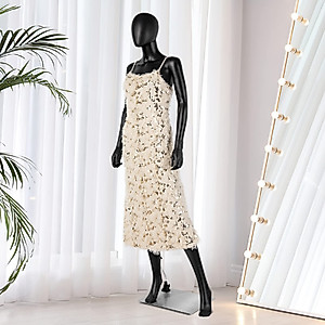Female Mannequin Full Body Black - 70'' Mannequin Dress Form Display Full Body Mannequin Manikin Torso Stand
