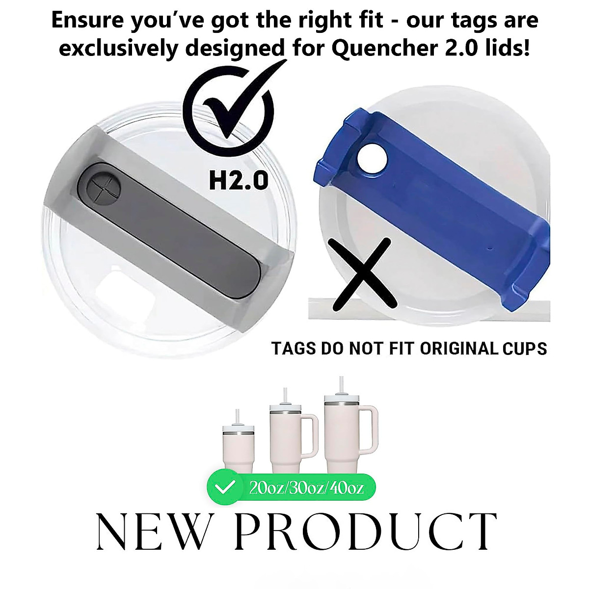 Personalized Stanl-y Tumbler Name Plates, Small Flower Raised Lettering Stanl-y Cup Name Plate for Lid, Custom Acrylic Stanl-y Name Tag for Quencher H2.0 14 20 30 40 Oz, Tumbler Lid Topper