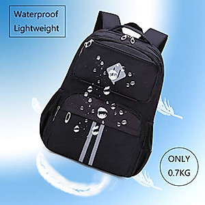 HOPYOCK® Kids Backpacks for Boys,Multi-Pocket Primary and Middle School Bookbags for Boys with Reflective Design,Fit for 6-16 Years Old