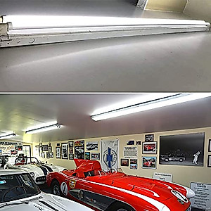 CNSUNWAY 8FT LED Bulbs, 45W 5400LM 6000K Super Bright, FA8 Single Pin LED Light Tube, Frosted Cover, Ballast Bypass, F96T12 Fluorescent Light Bulbs Replacement, ETL Listed (25-Pack)