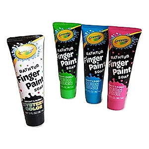Bright & Bubbly Neon Bathtub Finger Paint Soap 4 Piece Set
