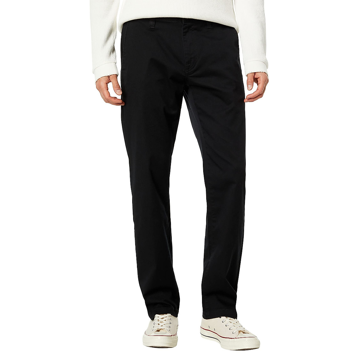 Volcom Men's Frickin Modern Fit Stretch Chino Pant, Black 1, 28W x 30L