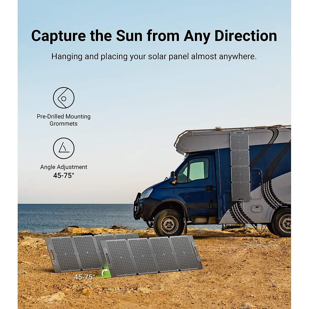 DailySolar 210W Ultra Lightweight Portable Solar Panel,100% Power Station Compatible, New Carbon Fiber Material, A-grade Premium High-Efficiency Monocrystalline PV Module, Ideal for Outdoor Camping,RV