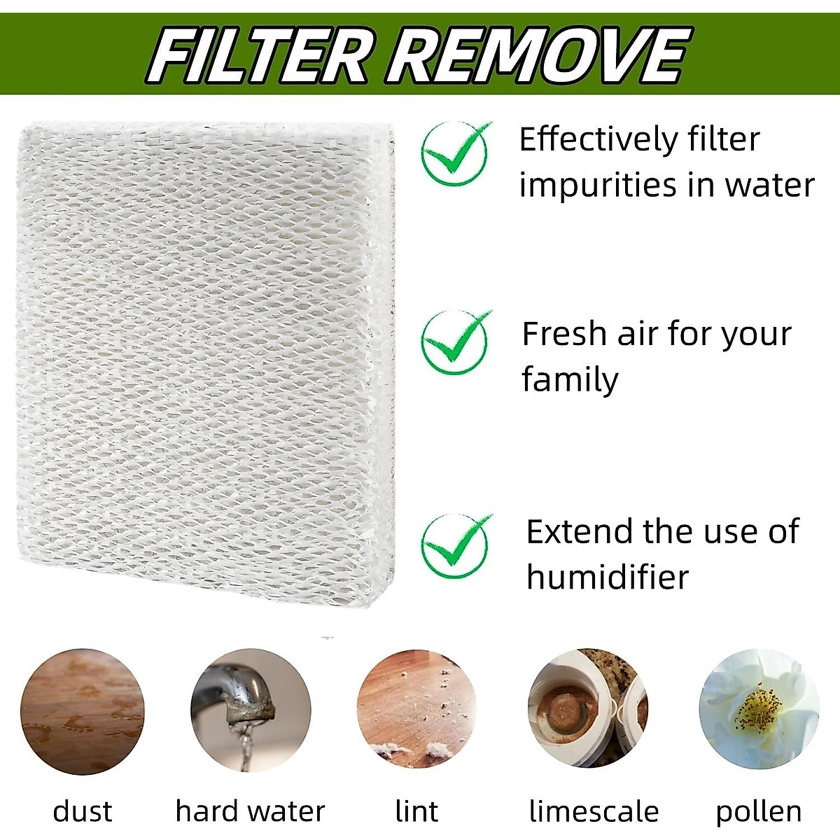 4-Pack Humidifier Filter Replacement Compatible with Aprilaire Water Panel 35 Models 350, 360, 560, 560A, 568, 600, 600A, 600M, 700, 700A, 700M, 760, 760A, 768, Compatible with Honeywell HC26P, HC26