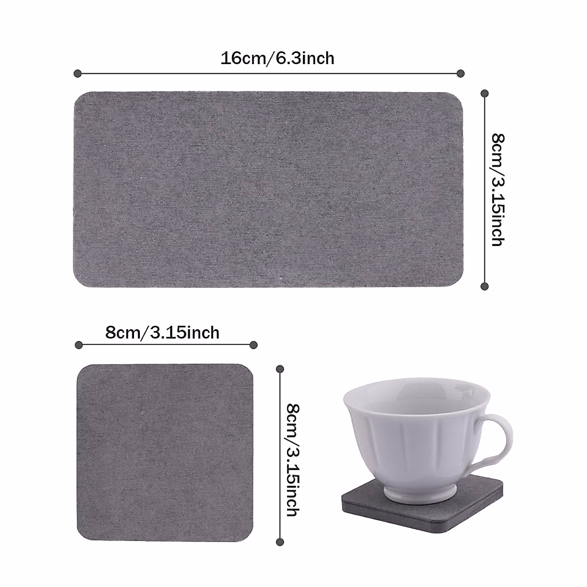 Set of 5 Water Absorbent Diatomite Coasters, Diatomaceous Earth Kitchen Soap Dish, Water Absorbing Stone for Hand Soaps & Cups & Drinks Bottles & Plants and Cosmetic Bottles