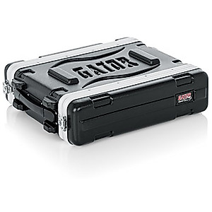 Gator Lightweight Molded 2U Rack Case with Heavy Duty Latches; Shallow 14.25' depth (GR-2S)
