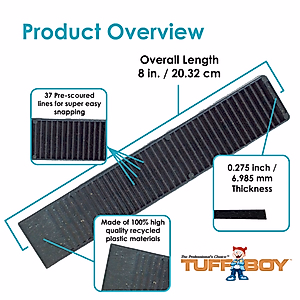 TUFFBOY Composite Shims and Leveling Wedges (36 Pack, 8") - Made in USA - Extreme Load Support Plastic Shims for Leveling - Table, Floor, Doors, Toilet, and Furniture Levelers