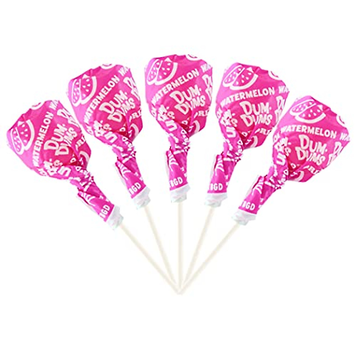 25ct Hot Pink Candy Watermelon Dum Dums Lollipops Party Pops (25 Count)