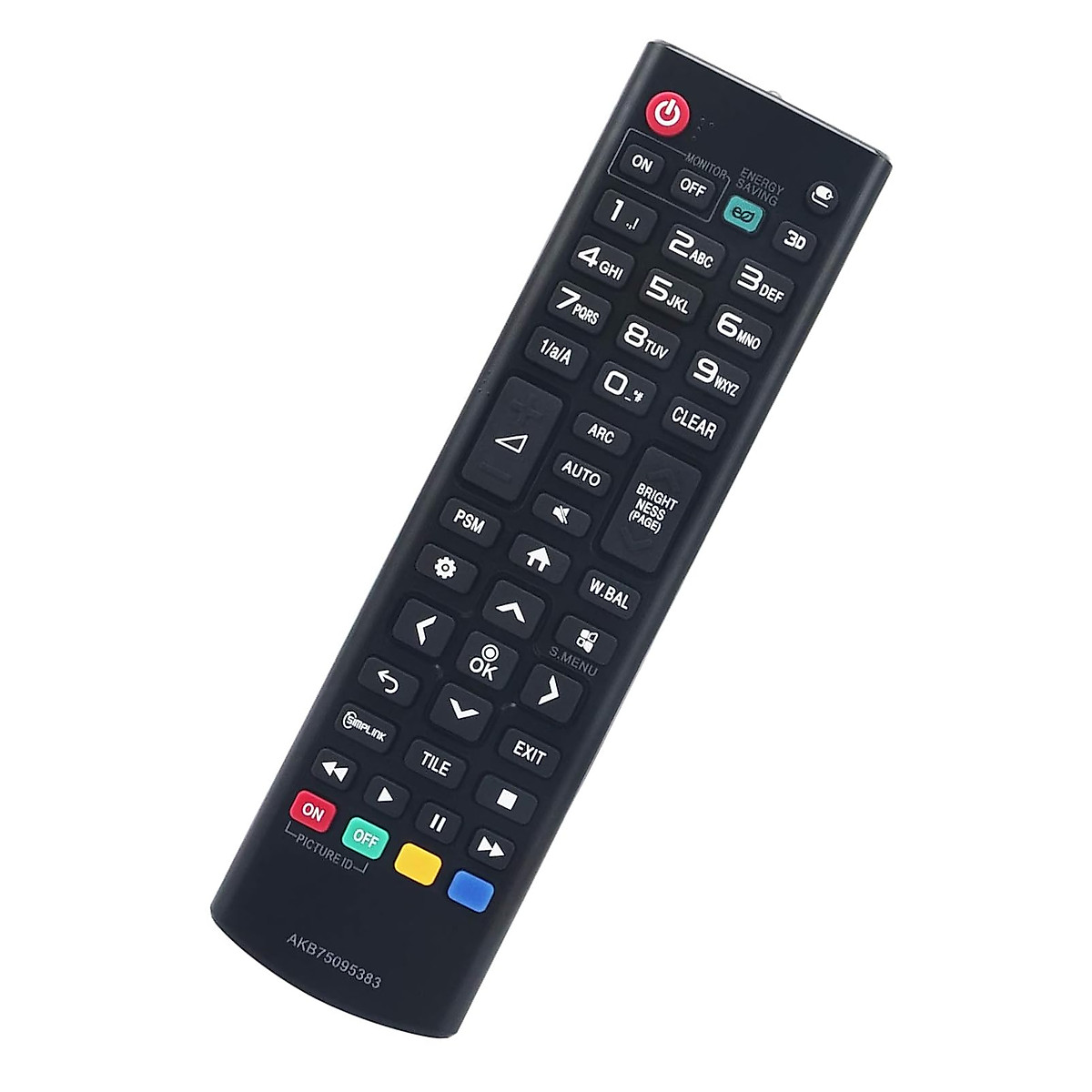 AKB75095383 Replacement Remote Controller Fit for LG Digital Monitor Signage 32SM5D 43SM5D 49SM5D 55SM5D 65SM5D 43SM3D 49SM3D 55SM3D 32SM5KD 43SM5KD 49SM5KD 55SM5KD 65SM5KD