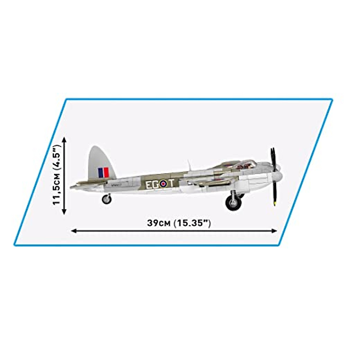 COBI Historical Collection WWII De Havilland DH.98 Mosquito Plane, Wood