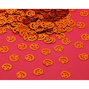 ONLYKXY 1000pcs Halloween Party Confetti Red copper Pumpkin Confetti for Halloween Party Table Confetti and DIY(Pumpkins，Red copper)