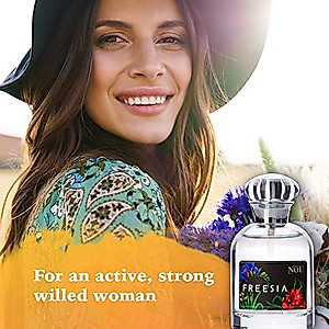 NOU Freesia Perfume – Floral Perfume with Sweet Citrus and Smoky Notes – Natural Perfume for Women with Essential Oils – Fresh Smelling Perfume Freesia Perfume for Women – 1.7 fl oz EDP