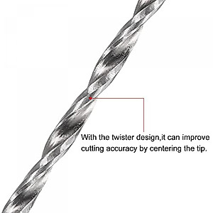 uxcell 10 Pcs 2mm Mini Micro Twist Drill Bits, High-Speed Steel Straight Shank Extra Long Drill Bit 120mm for Aluminum Alloy