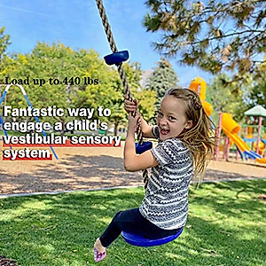 Kids Climbing Rope Tree Swing Sets with Platform Outdoor Toys Playset for Playground Backyards Jungle Gym Toddler Swings Gifts Trees House Saucer Swing Outside Playset Toys