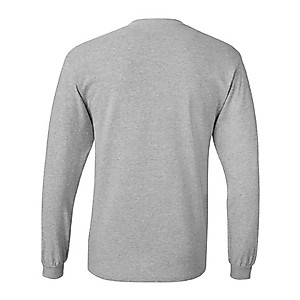 Hanes Men's Essentials Long Sleeve T-shirt Value Pack (2-pack), Light Steel,Medium
