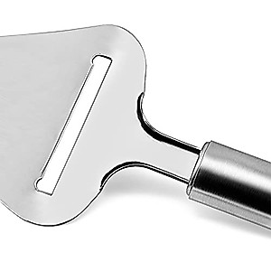 Cheese Slicer Stainless Steel, Cheese Knife Heavy Duty Plane Cheese Cutter, Shaver, Server For Semi-Soft, Semi-Hard Cheese
