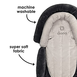 Diono Cuddle Soft 2-in-1 Head Support, Comforting Head and Body Support for Babies, Converts depending on Infants Size, Gray/Artic