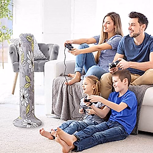 VIOKKO Tower Fan Dust Cover Dustproof Tower Cover Washable Tower Sleeve Dust-Proof Protective Cover for Household Tower Fan Pedestal Fan Floor Fan Stand Fan Decoration (Gray Flower)