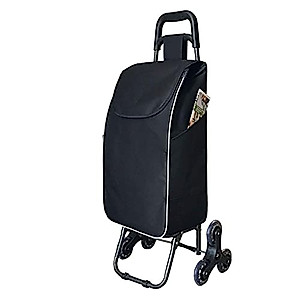 Shopping Trolley on Wheels Multi Function Shopping Cart Trip Climbing Stairs Cart Collapsible Portable Lever Car Small Trailer Trolley Storage Hand Trucks,Brown,
